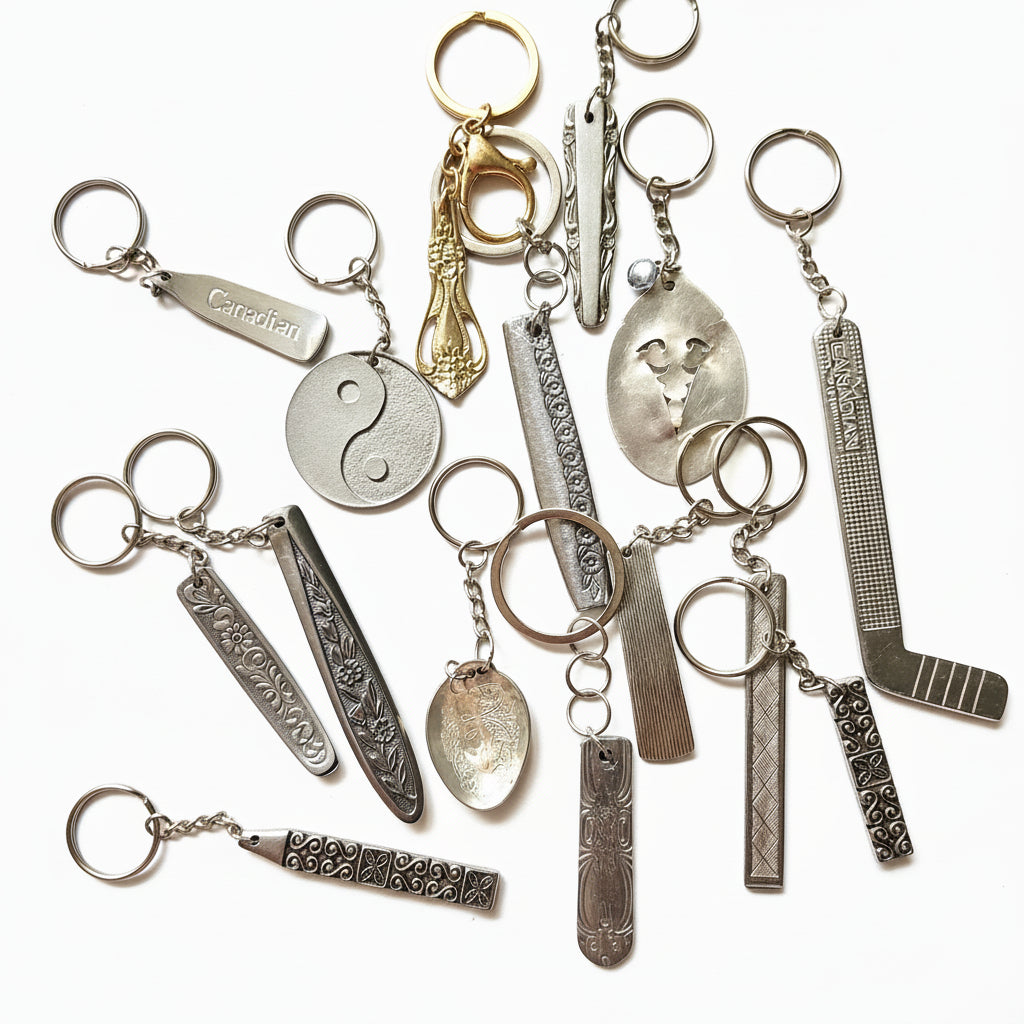 Upcycled Keychains - The Spoon Girl - Painted Door on Main
